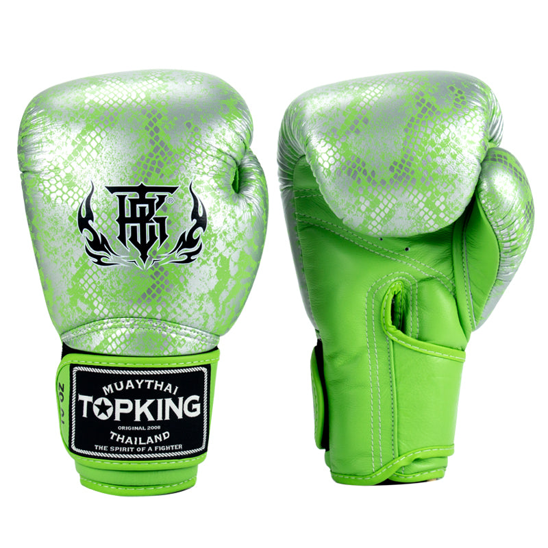 Top King TKBGSS Super Snake MUAY THAI BOXING GLOVES Cowhide Leather 8 ...