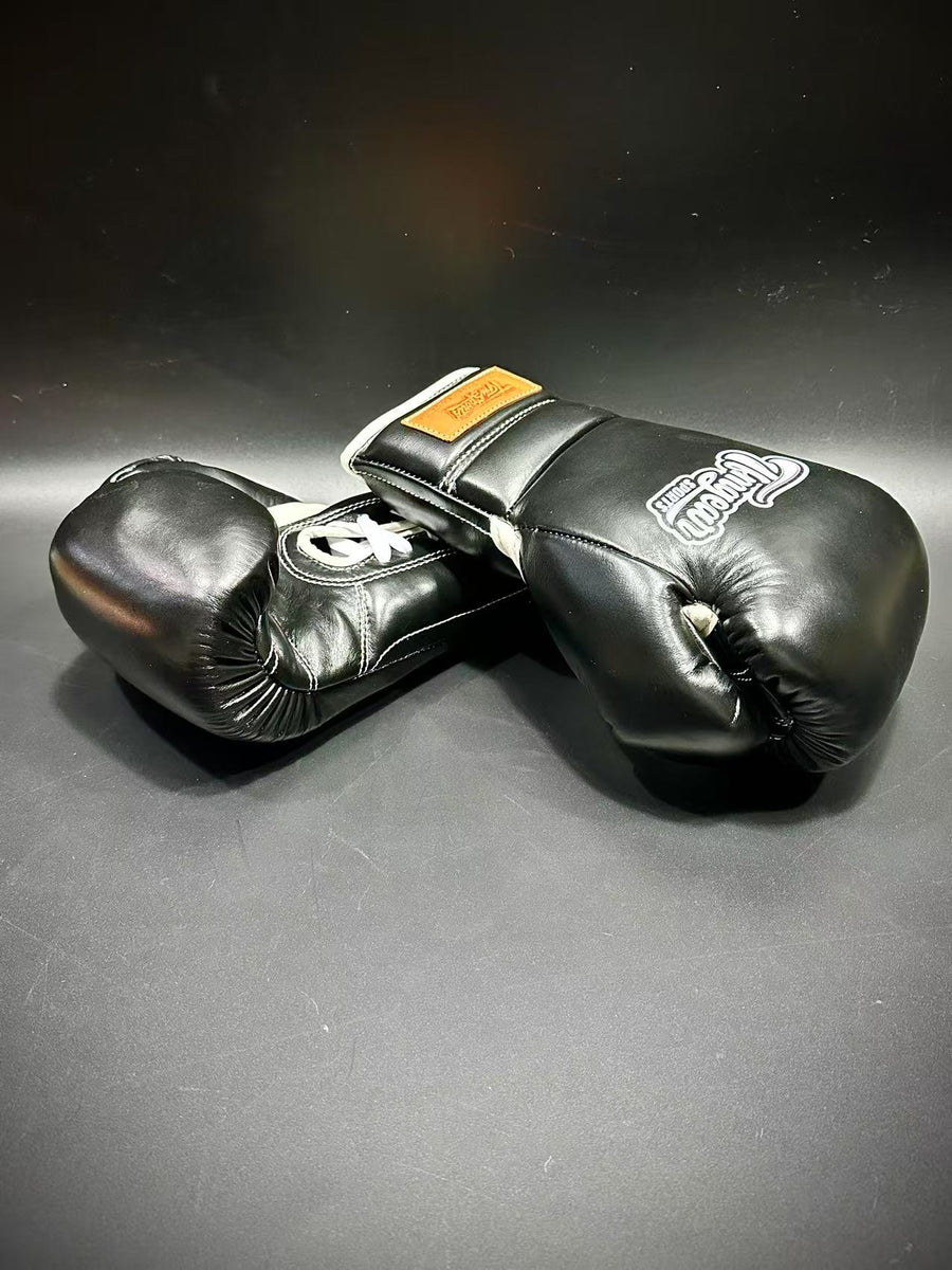 TFM RL3 HANDMADE PROFESSIONAL BOXING GLOVES 12 oz Black – AAGsport
