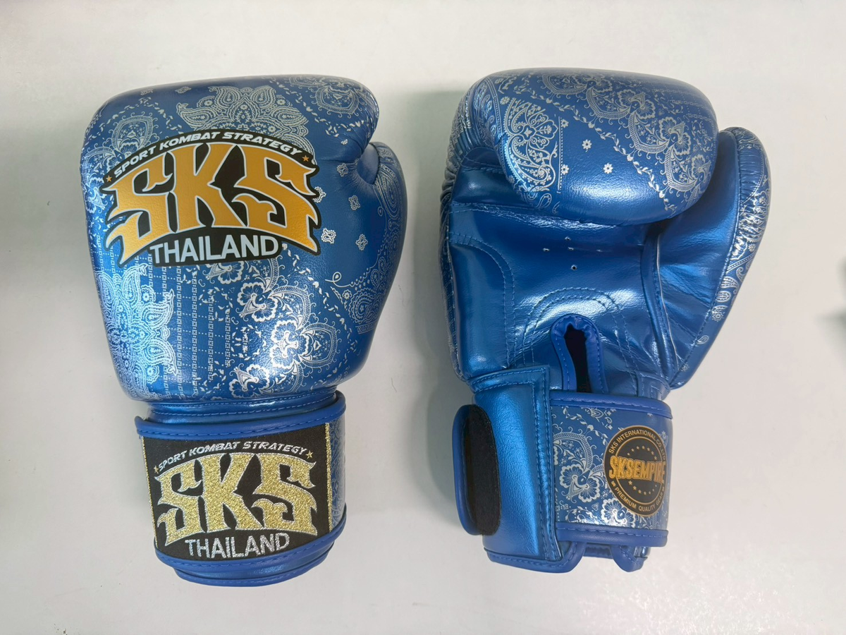 SKS Empire Muay Thai Boxing Gloves 10-16 OZ Blue – AAGsport