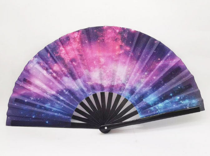 Carnival Party Dancing Performing UV Fluorescent Folding Hand Fan Bamb ...