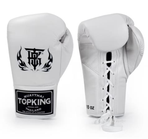 Top King TKBGCO Lace Up MUAY THAI BOXING GLOVES Cowhide Leather 8-14 o ...