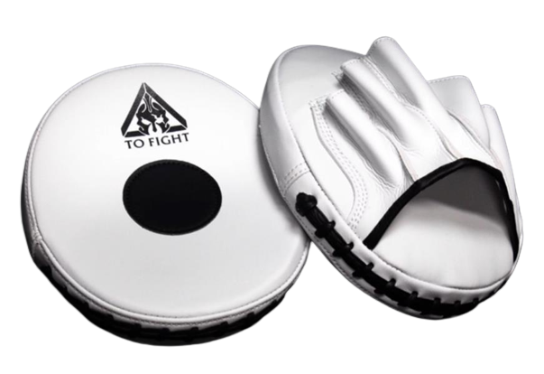 TOFIGHT MUAY THAI BOXING MMA SPEED & ACCURACY MITTS PADS PAIR White ...
