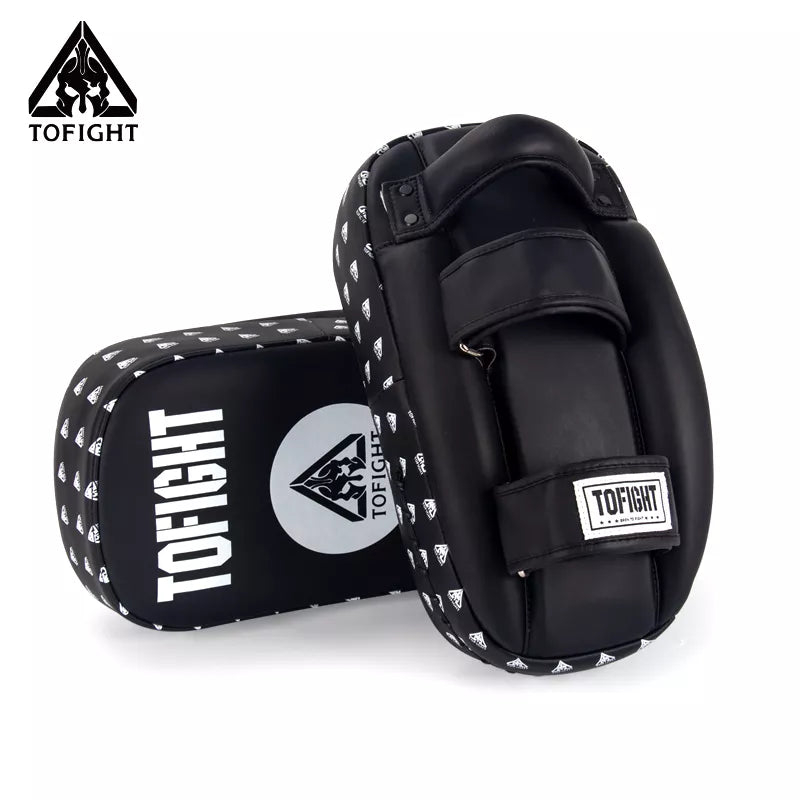 TOFIGHT MUAY THAI BOXING MMA KICK PADS EXTRA THICK PAIR BLACK – AAGsport