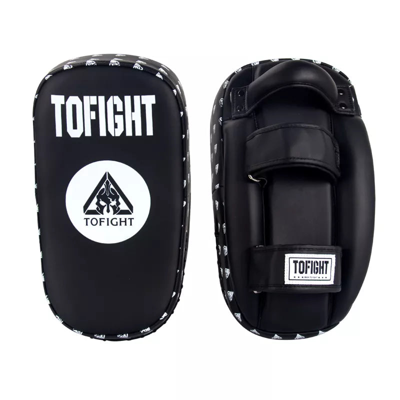 TOFIGHT MUAY THAI BOXING MMA KICK PADS EXTRA THICK PAIR BLACK – AAGsport
