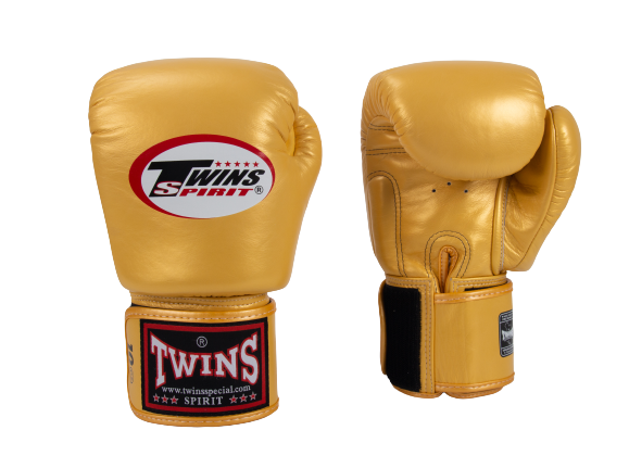 Twins Spirit BGVL3 MUAY THAI BOXING GLOVES Leather 8-16 oz Gold – AAGsport
