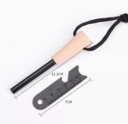 4 in 1 Survival Flint Outdoor Fire Starter Tools Bottle Opener Ruler S ...
