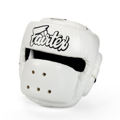 FAIRTEX FULL FACE PROTECTOR HG14 SPARRING HEADGEAR HEAD GUARD M-XL Whi ...