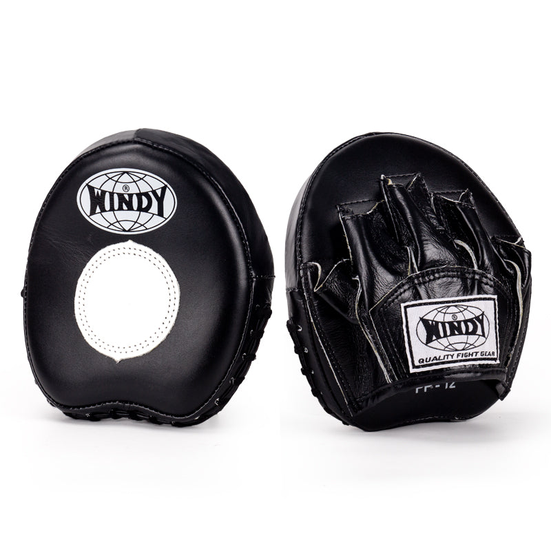 WINDY AGILITY PP12 MUAY THAI BOXING MMA SHORT FOCUS MITTS PADS BLACK ...